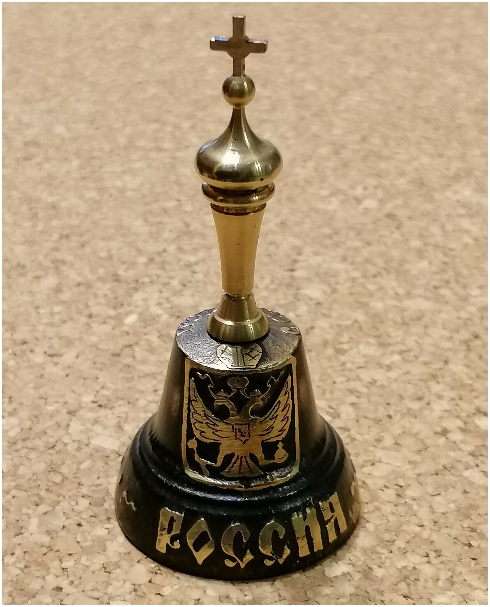 Валдайский Колокольчик №4 с ручкой купол "Россия Великая"