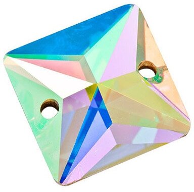 Zlatka ZSS-02-YF78 Crystal AB стекло 12x12 мм 4 шт в пакете с еврослотом перламутр