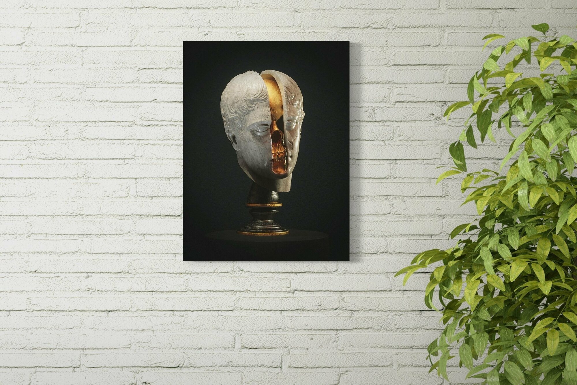 Картина интерьерная в гостиную/зал/спальню "Аполлон", холст на подрамнике, 30х40 см