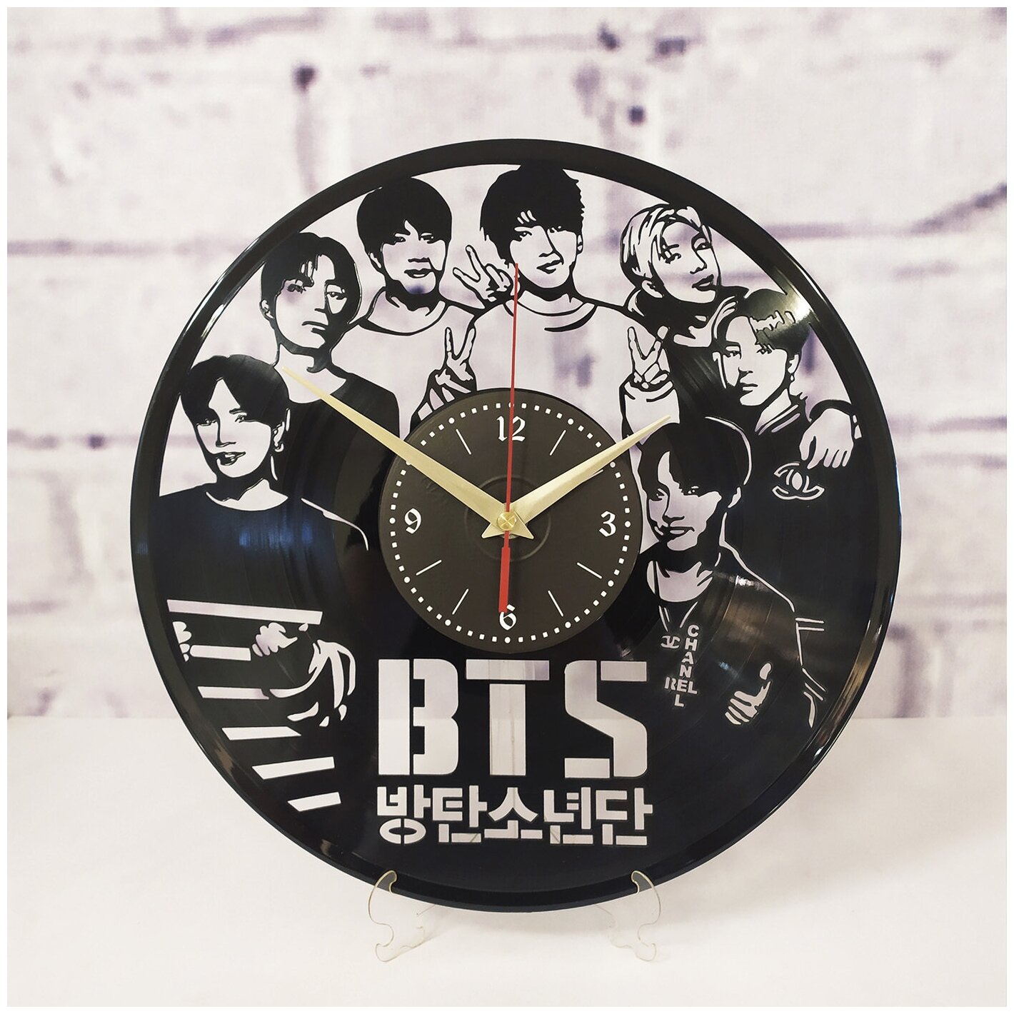 Часы из виниловой пластинки BTS / часы из винила BTS