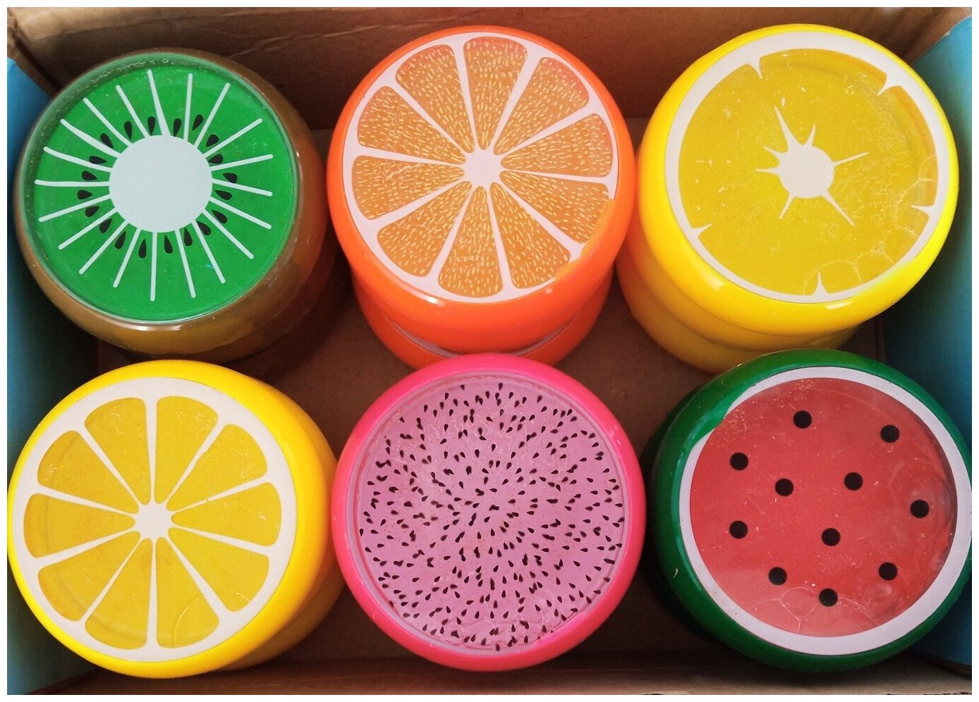 Слайм Лизун Фрукты Жвачка для рук Набор для опытов Набор слаймов В набор входит 18 слаймов фруктов