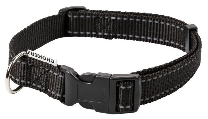 Ошейник капроновый CHOKERZ светоотражающий. Длина 40-60 см. Ширина 25 мм.