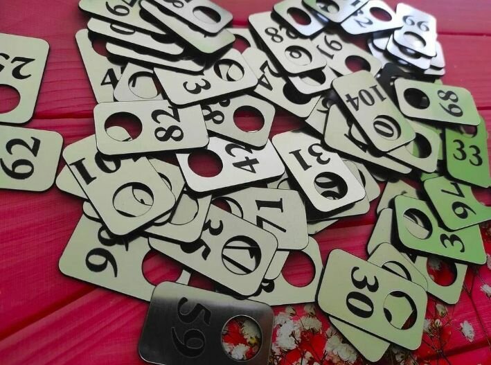 Номерки серебрянные 1-100