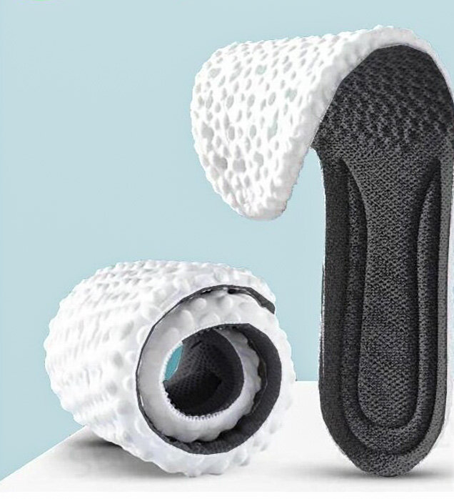 Стельки для обуви, для спортивной и повседневной обуви, анатомические, мягкие, амортизирующие, универсальный размер 35-43