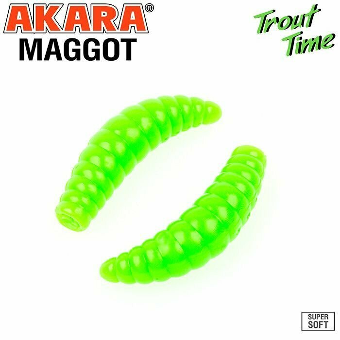 Силиконовая приманка Akara Trout time MAGGOT 1,3 Shrimp 452 (12 шт)