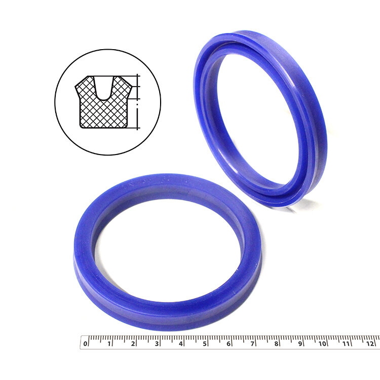 Манжета гидравлическая 65х80х10 (манжета цилиндра 80*65*10) тип UN PU (полиуретан) (упаковка 2 шт.)
