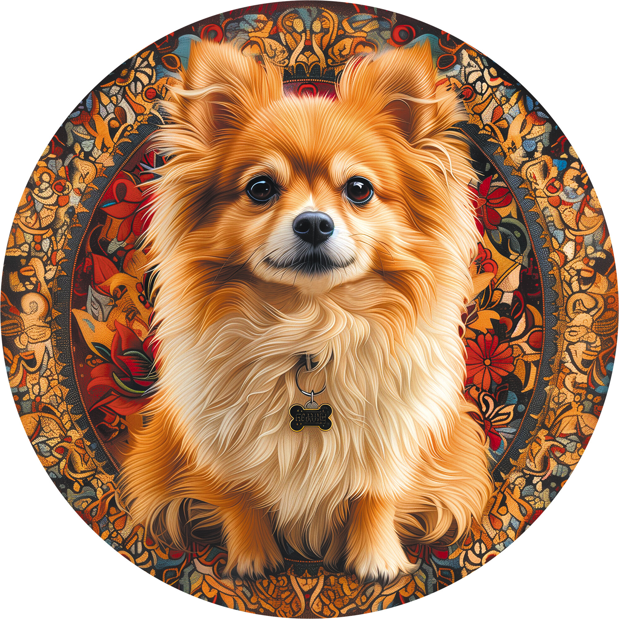 Деревянный пазл "Шпиц" коллекции "Мир собак" / 30х30см, 260 деталей / Подарок для взрослых и детей