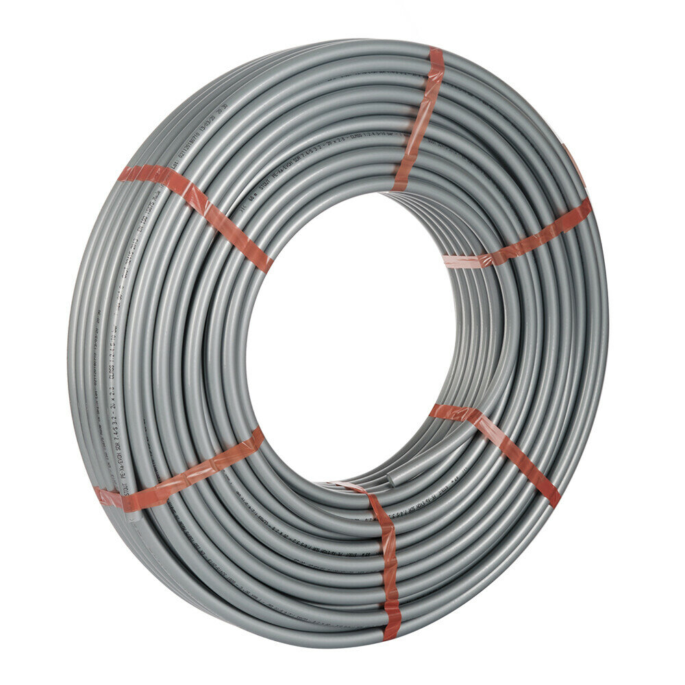 Труба из сшитого полиэтилена STOUT SPX-0001-002028, 20х2,8 PEX-a (бухта 100 метров), с кислородным слоем, серая
