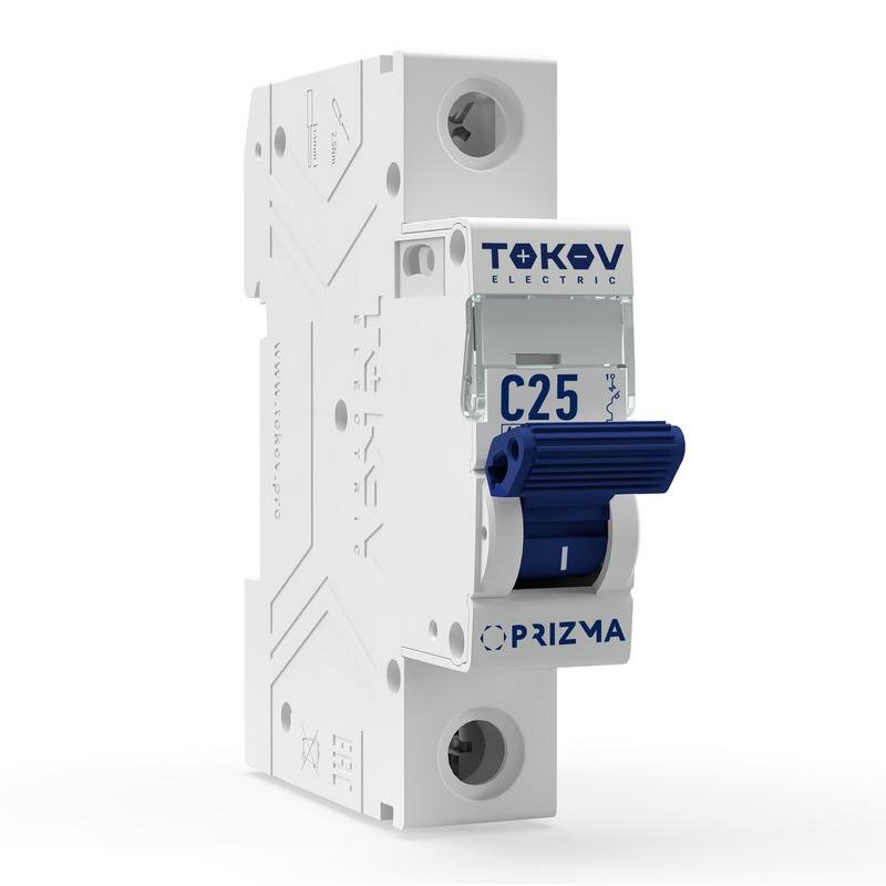 Выключатель автоматический модульный 1п C 25А 4.5кА PRIZMA TOKOV ELECTRIC TKE-PZ45-MCBI-1-25-C
