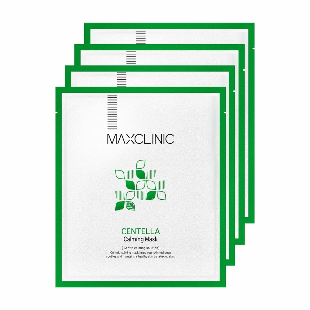 MAXCLINIC Набор тканевых масок для лица Centella Calming Mask (4 шт)