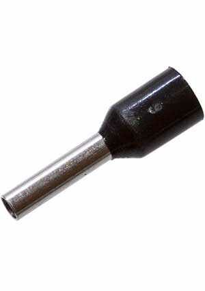 НШВИ1.5 8, втулочный наконечник на провод 1.5мм2 L8мм черный (50 шт.)