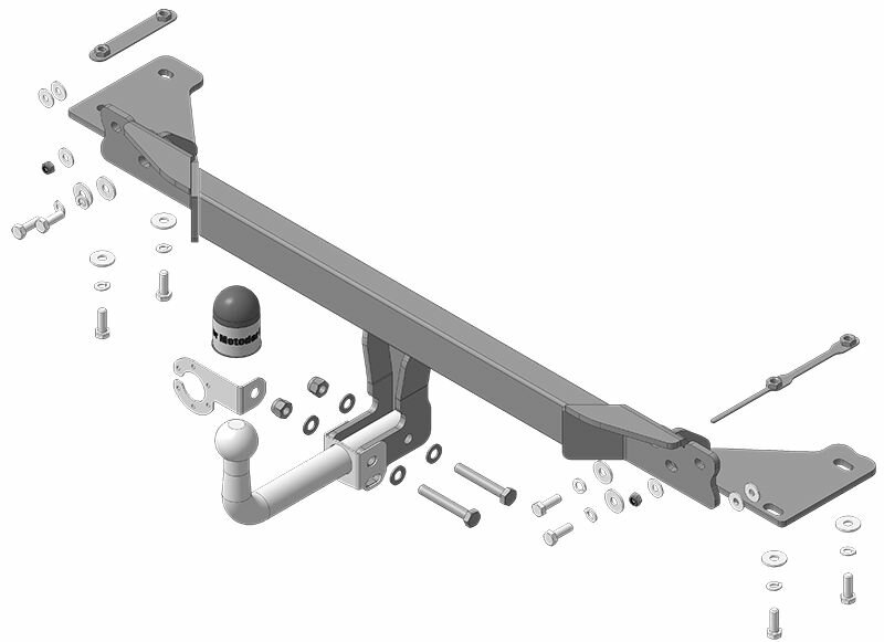 Фаркоп с эл-кой Smart для Geely Atlas Pro, 2021-н. в, Belgee X70 2024- (паспорт и сертификат в комплекте) 94204-A. Motodor
