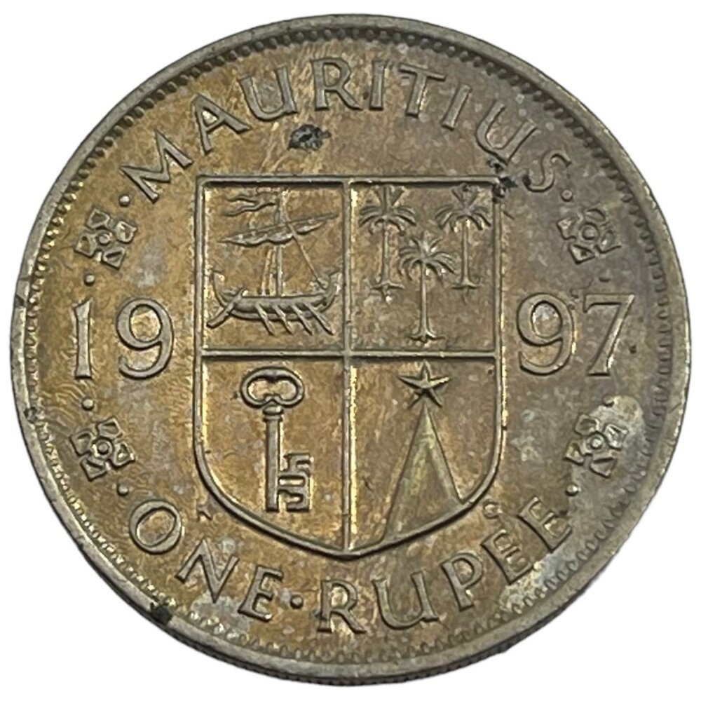 Маврикий 1 рупия 1997 г. (Лот №3)
