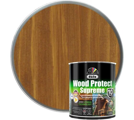 Пропитка Dufa WOOD PROTECT SUPREME 0,75л тиковое дерево