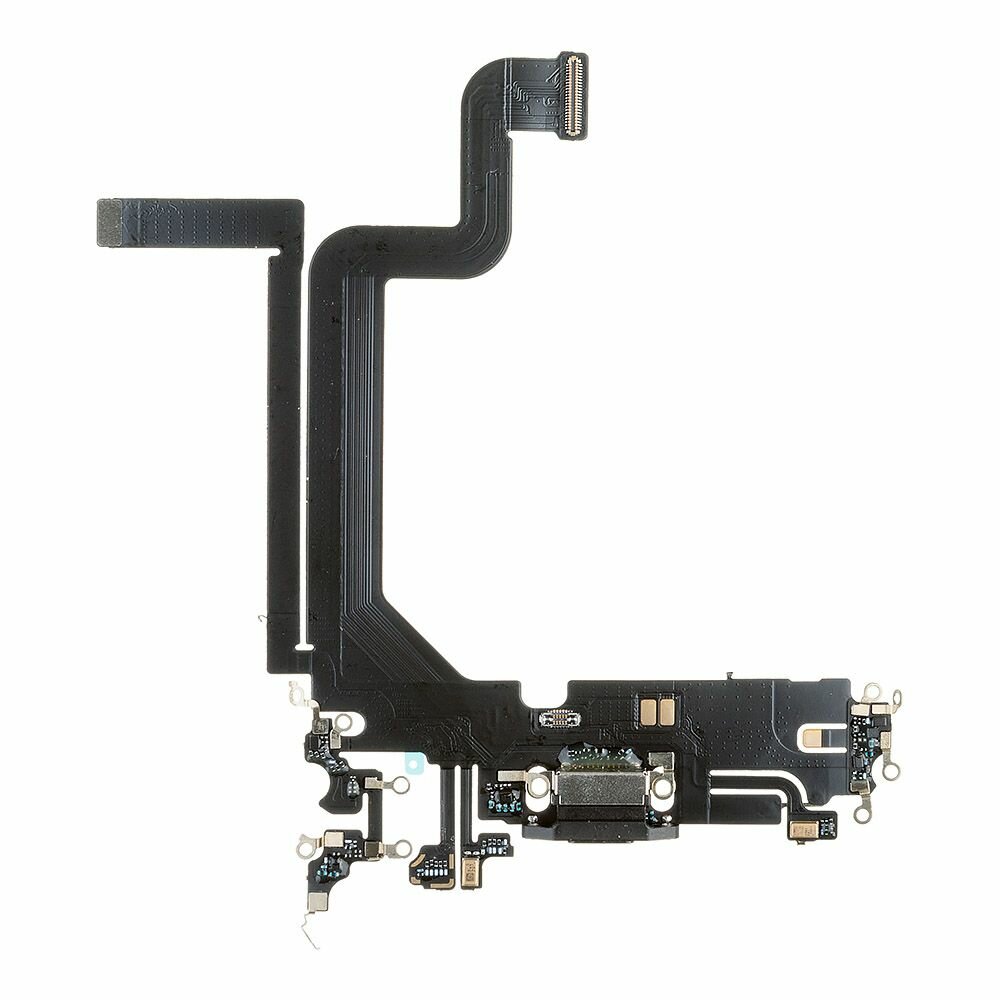 Шлейф/FLC iPhone 14 Pro Max системный разъем/микрофон (черный)