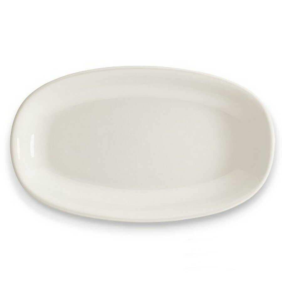 Набор блюд овальных 2 штуки Гурмэ 190*110 мм, фарфор, белый, Bonna
