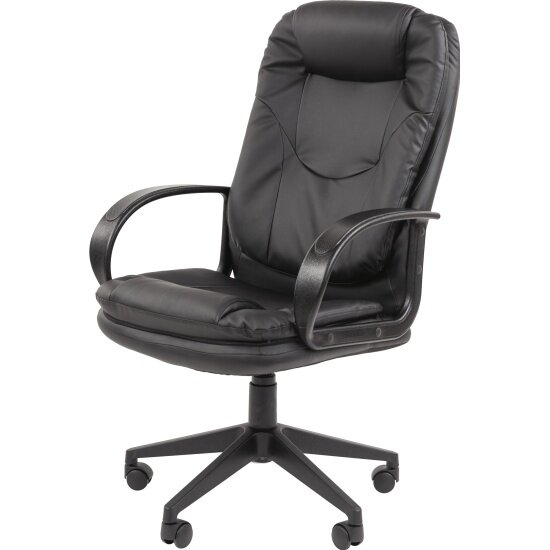 Кресло офисное Easy Chair EChair-695 TPU кожзам черный, LT, пластик