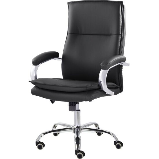 Кресло офисное Easy Chair UP_EChair СН-701 Куба В хром ХДП Ср S-0401 (черный)