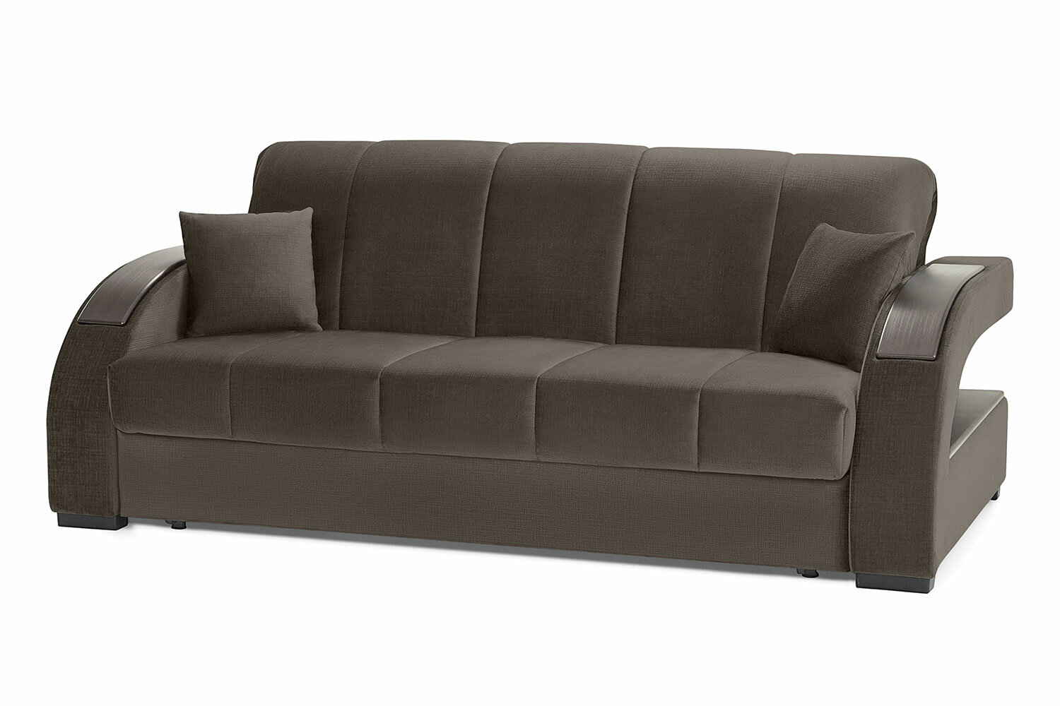 Диван-кровать DREAMART Барселона прямой, 221х92х119 см, механизм аккордеон, цвет коричневый