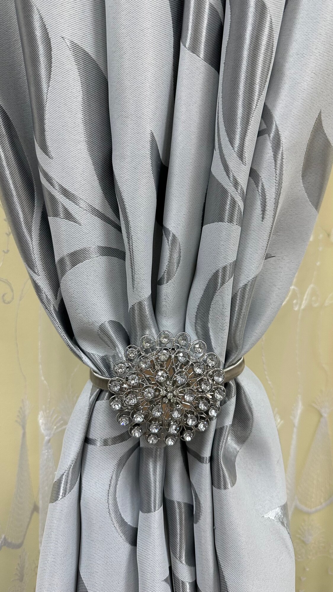 Подхват магнитный Кристалл, серебро, 1шт