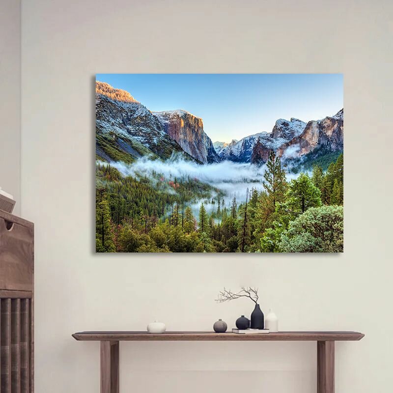 Картина ВсеКартины. Тут "Горы", 50x70 см, на подрамнике, в раме, печать