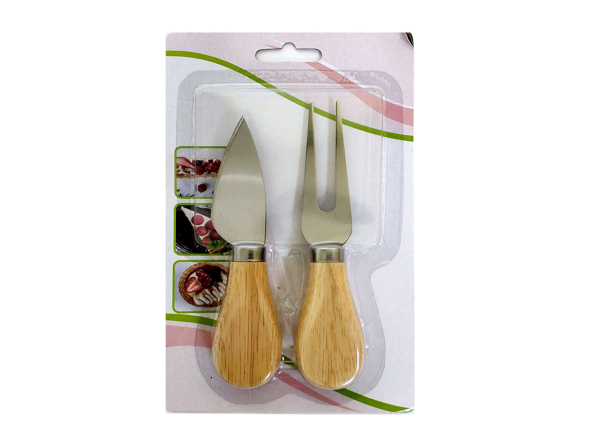 Набор ножей для сыра, 2 предмета (листок+вилка), 12 см