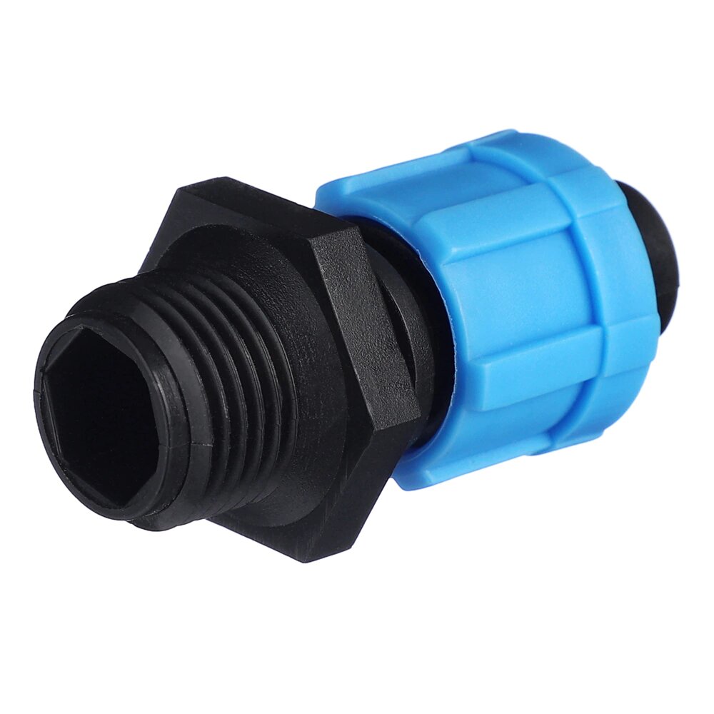 Патрубок для капельной линии BOUTTE 16 мм наружная резьба 1/2