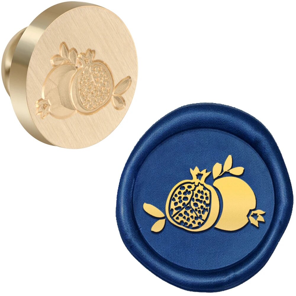 Латунные штампы для восковых печатей с фруктами и гранатами