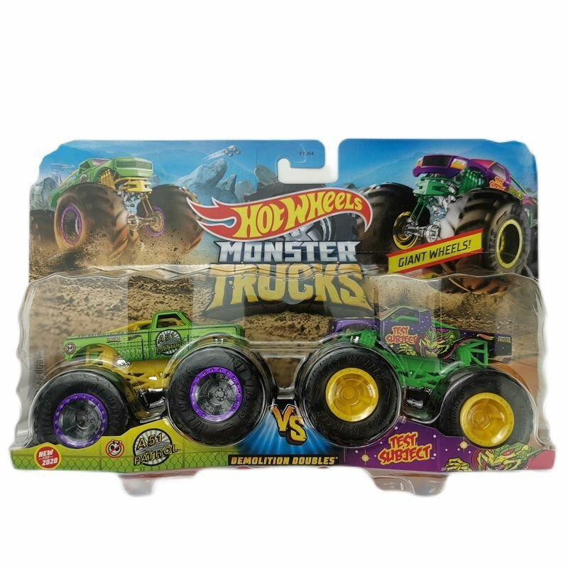 Машинка Mattel Hot Wheels Монстр Трак Мультяшный автомобиль FYJ64 Monster Trucks A51 PATROL&TESE SUBIECT