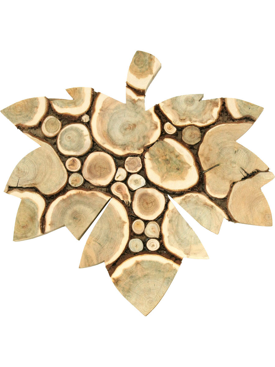 Панно декоративное Суши Веник "Кленовый лист", из можжевельника, 30*30 см, для бани