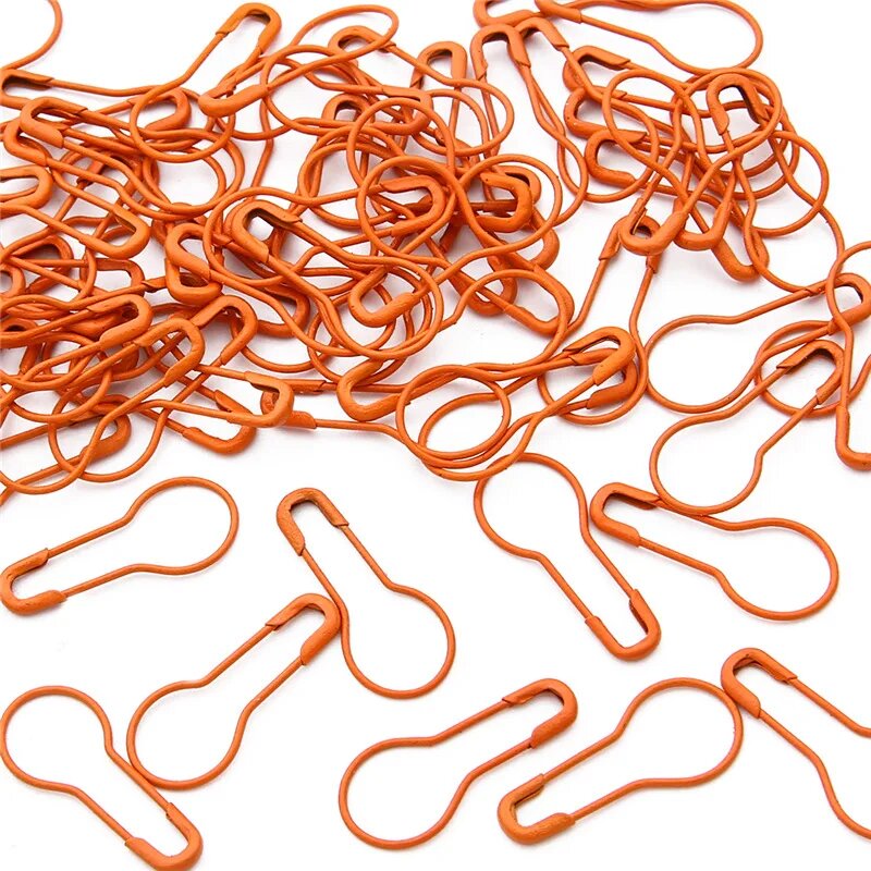 Металлические булавки для вязания и рукоделия, набор из 100 штук Оранжевый, Orange 100pcs