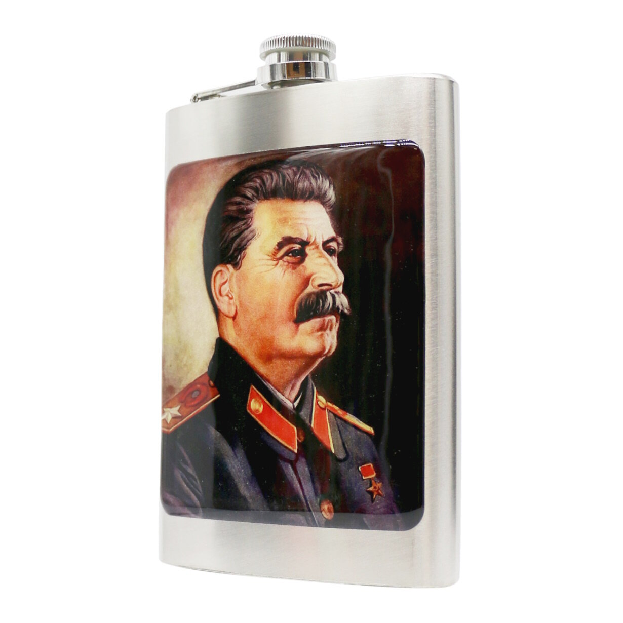 Фляжка стальная Портрет Сталина И. В, 236 мл. (28353)