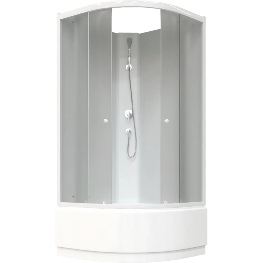 Душевая кабина Parly Effect TMF901 85х85, с высоким поддоном, без крыши, профиль белый, стекло матовое