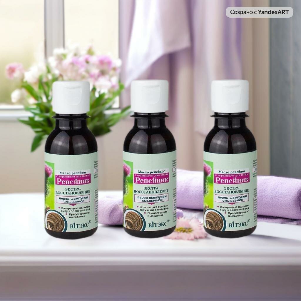 Витэкс Масло для волос Экстра-Востановление, репейное, 100 мл, 3 шт.