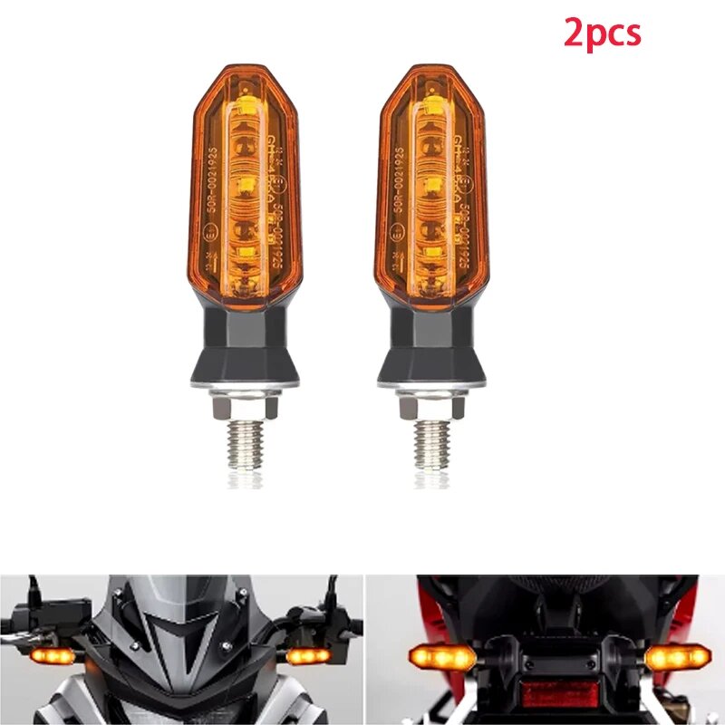 Мото указатели поворота LED, желтые, 8 мм, 2 шт