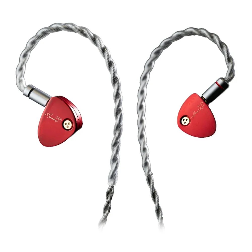 Проводные внутриканальные наушники MoonDrop Aria 2 ruby, с динамическим драйвером, красный