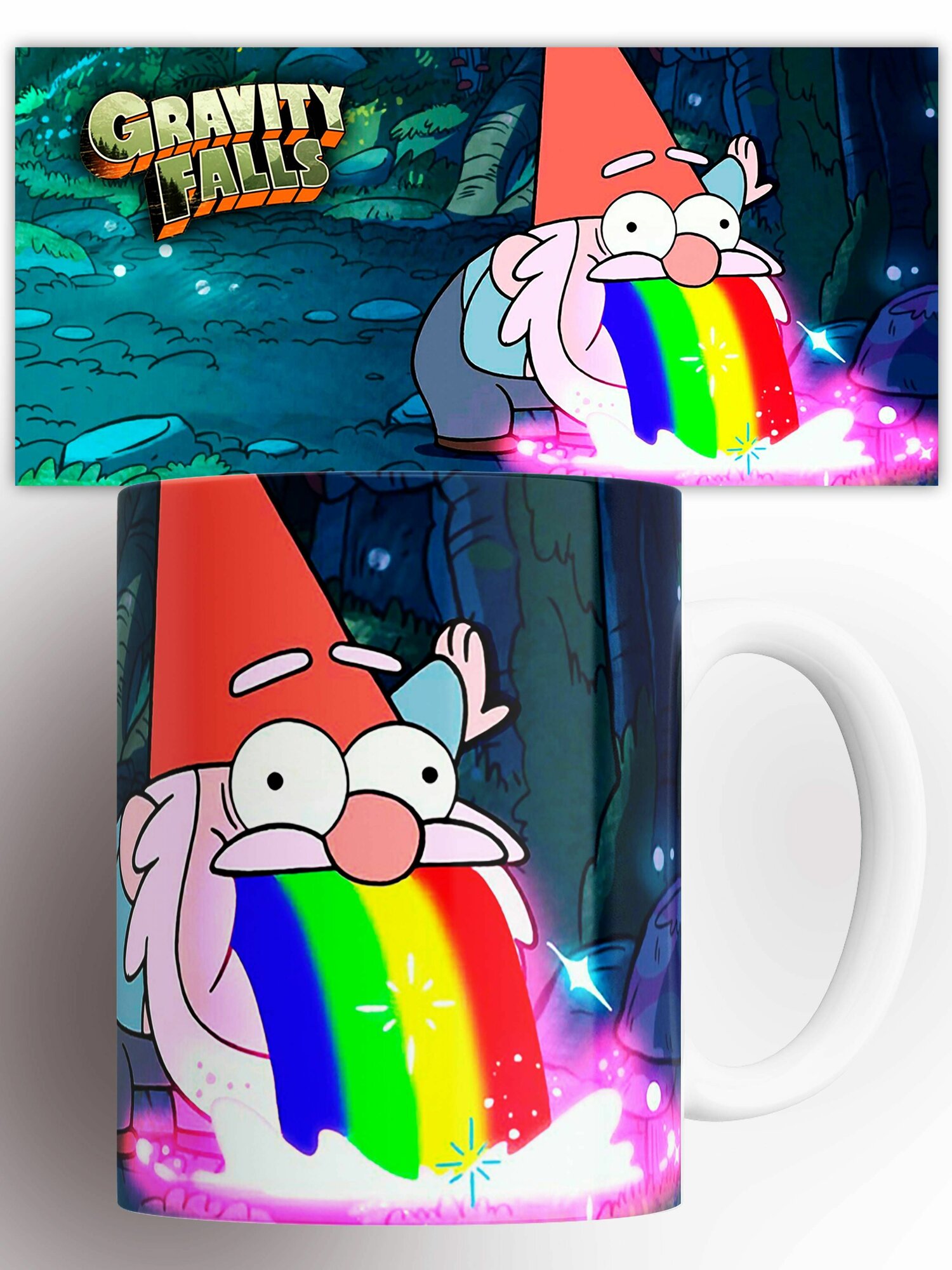 Кружка Гравити Фолз Гном Gravity Falls Gnom мультсериал принт 330 мл