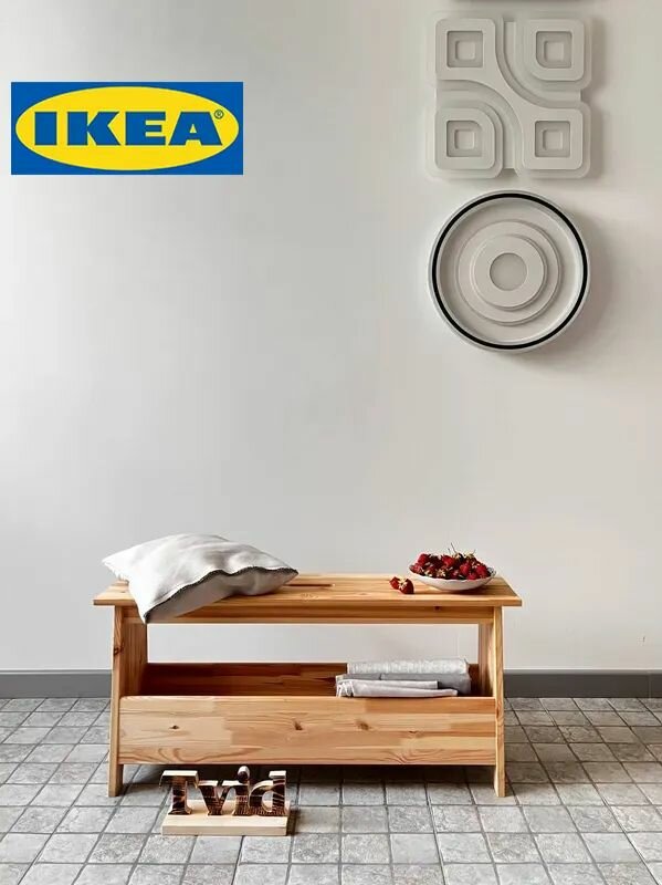 IKEA Садовая скамейка 100х28х45 см