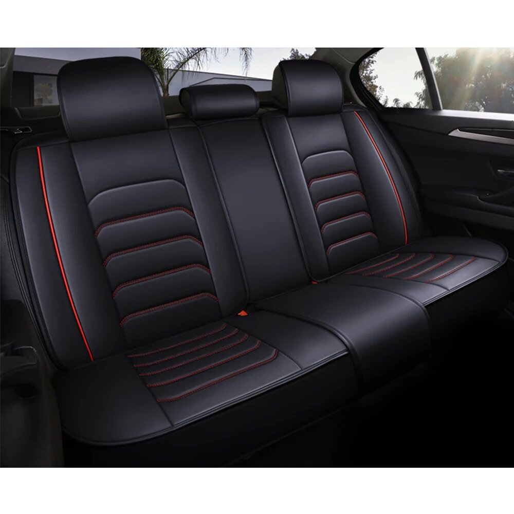 Универсальные кожаные чехлы на автомобильные сиденья Mazda 3 2010 3 bk bl 2007 2008 2006 cx-7 6 2014 cx-5 6 gj 2009 cx7 mx5 аксессуары для интерьера Black Red Rear