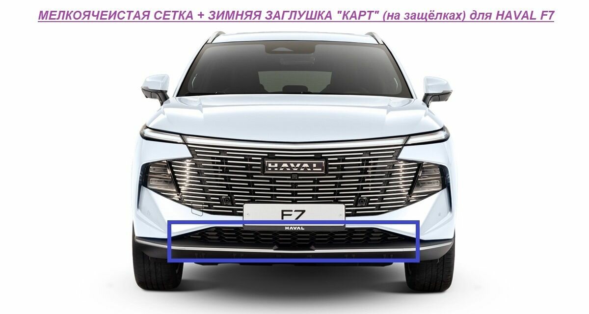 Сетка+Зимняя заглушка "карт" - защита радиатора для HAVAL F7