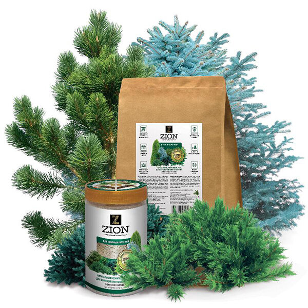 Удобрение ZION для хвойных ионитный субстрат 2,0 кг
