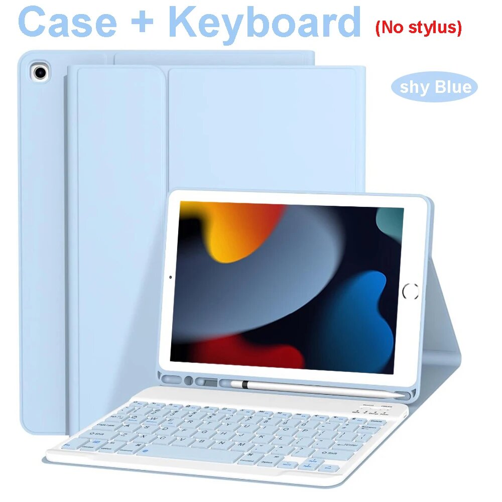 Чехол-клавиатура для iPad 7/8/9/Air 3/Pro 10.2, Sky Blue A, Russian