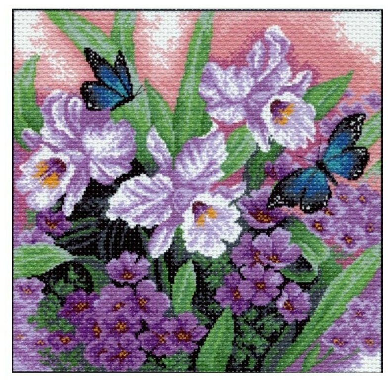 Рисунок на канве Матренин Посад "Сиреневый вечер", 41x41 см