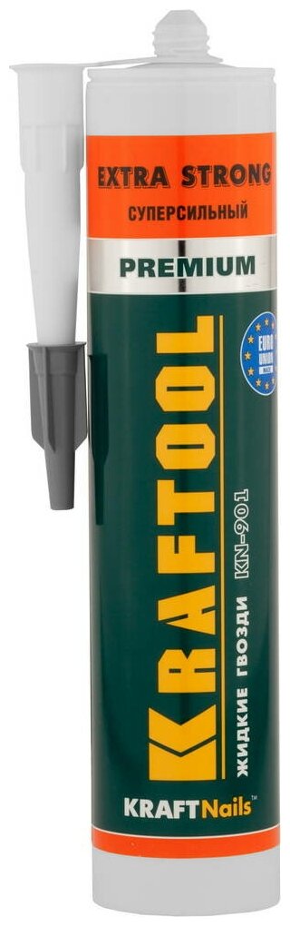 Суперсильный бежевый монтажный клей KRAFTOOL 310 мл особопрочный морозостойкий водостойкий содержит растворители