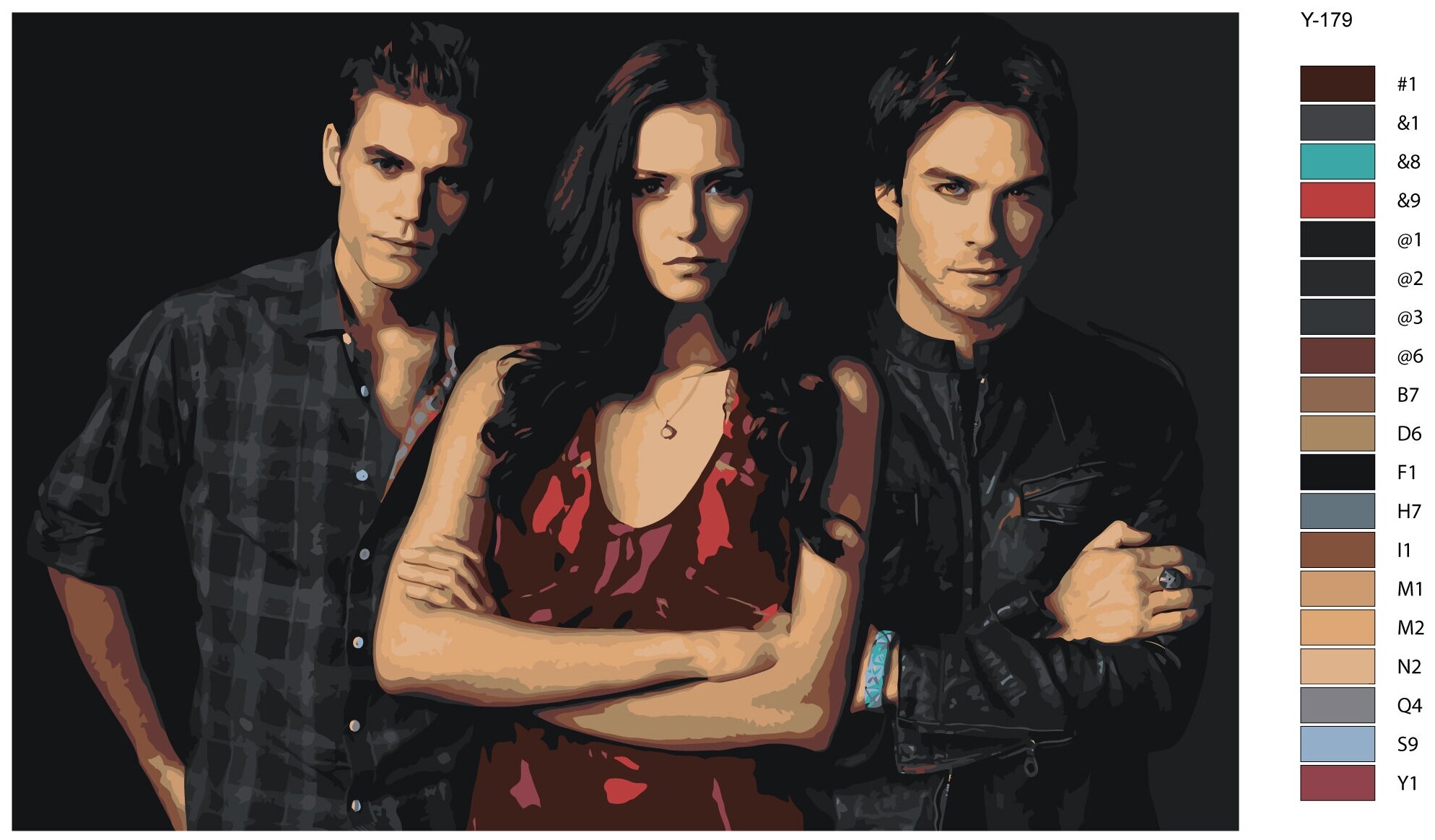 Картина по номерам Y 179 "Дневники Вампира " 50x70