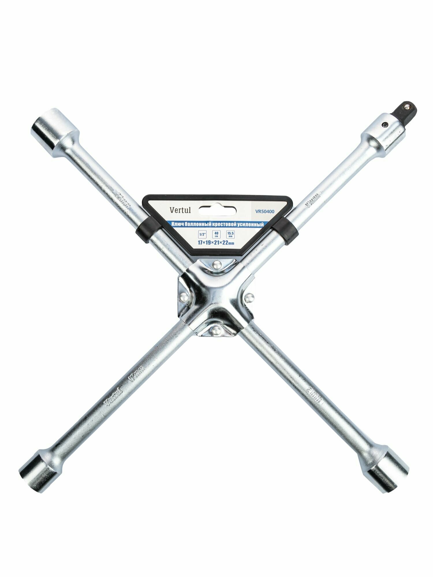 Ключ баллонный крестовой усиленный 1/2" Vertul 17*19*21*22мм VR50400