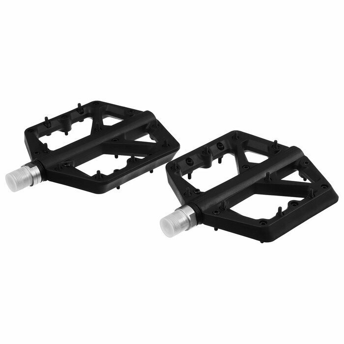 Педали 9/16" с подшипником, нейлон, съёмные шипы, цвет черный 9426170