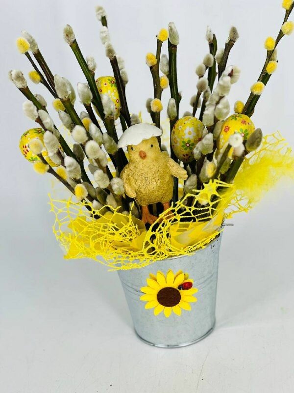 Верба в жестяном ведре