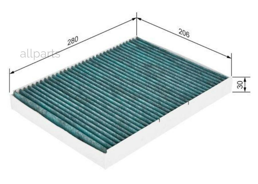 BOSCH 0 986 628 509 Фильтр салона filter+ антиаллергеннный a8509