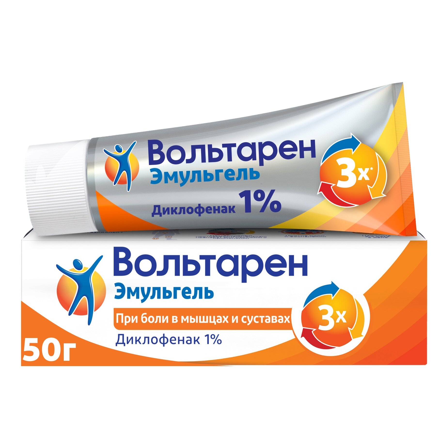 Лекарственный препарат "Вольтарен Эмульгель", для суставов 1%, 50 г